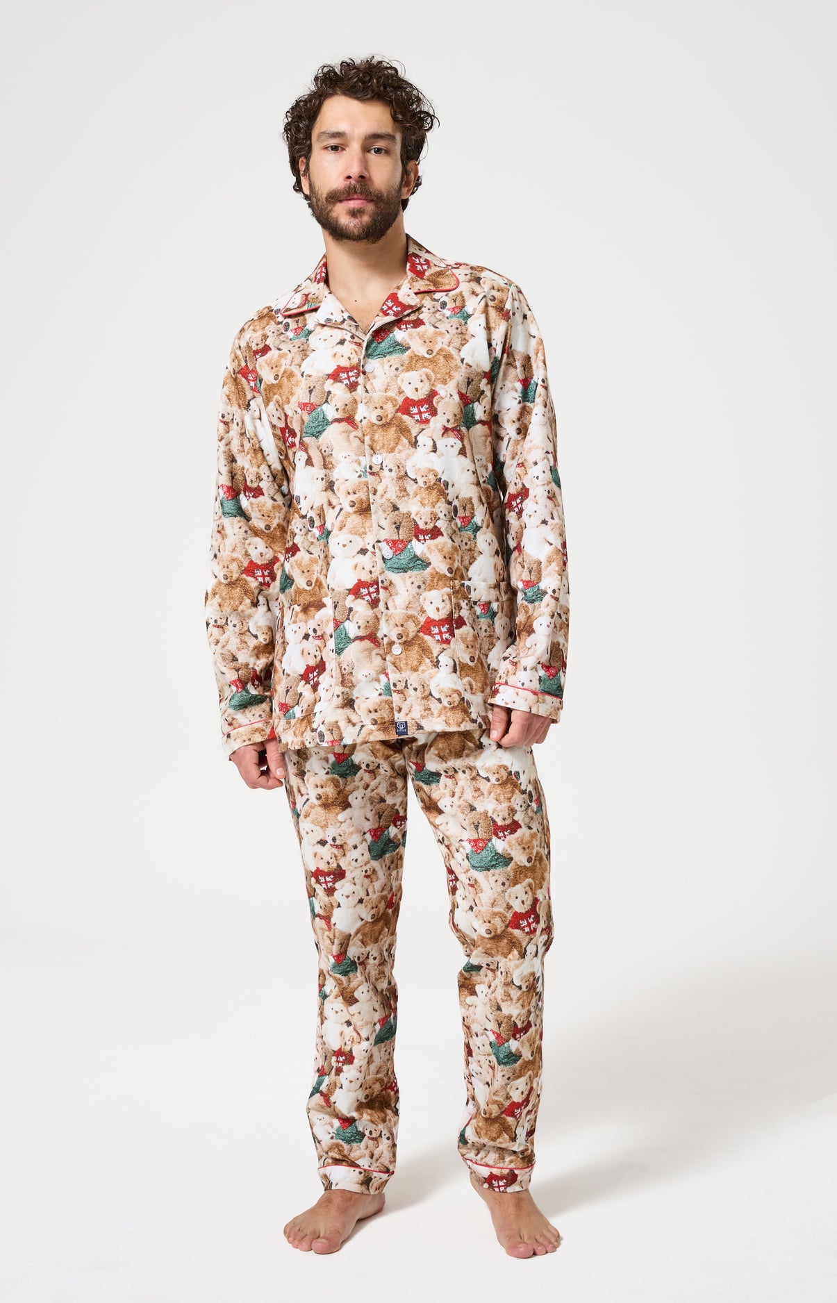 Pyjama boutonné Monsieur Teddy - Pyjamas longs homme – Arthur