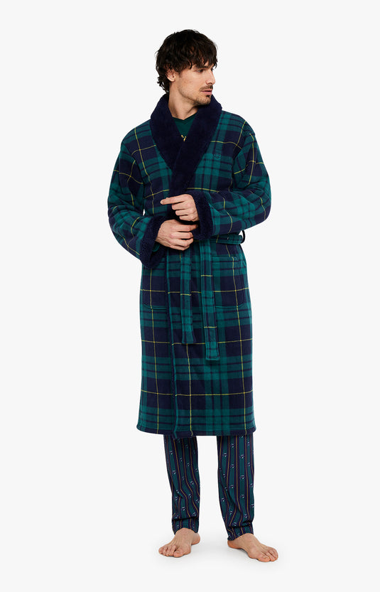 Robe de chambre polaire Ecossais | Robes de chambre homme – Arthur
