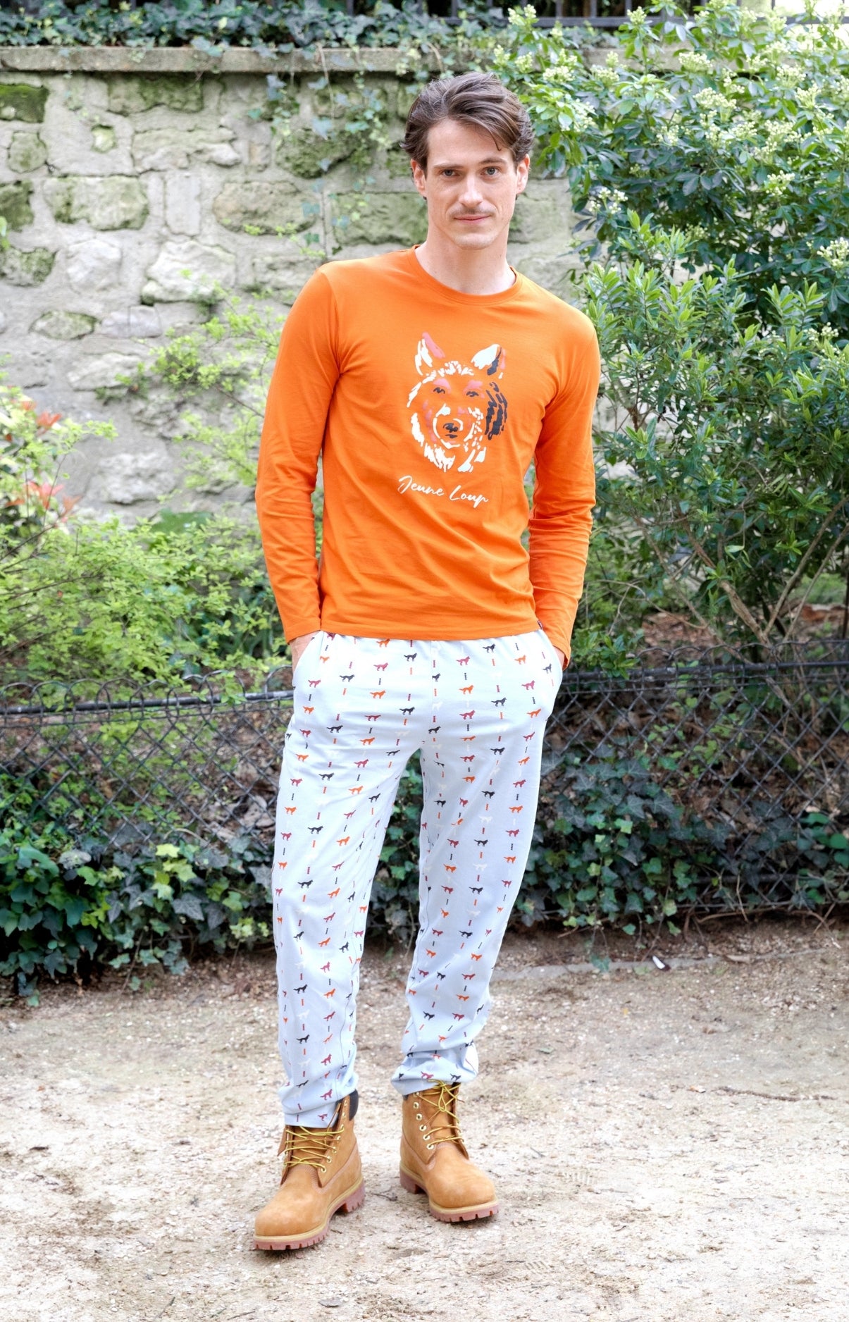 Jeune loup Pajamas - Men's Long Pajamas - Arthur